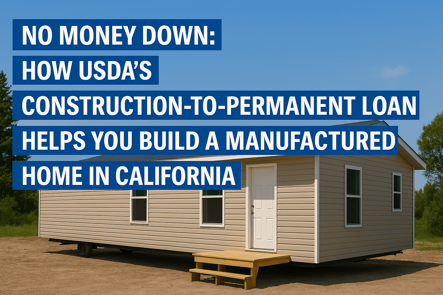 No Money Down Mobile Home Loan in California? New USDA Rule Makes It ...